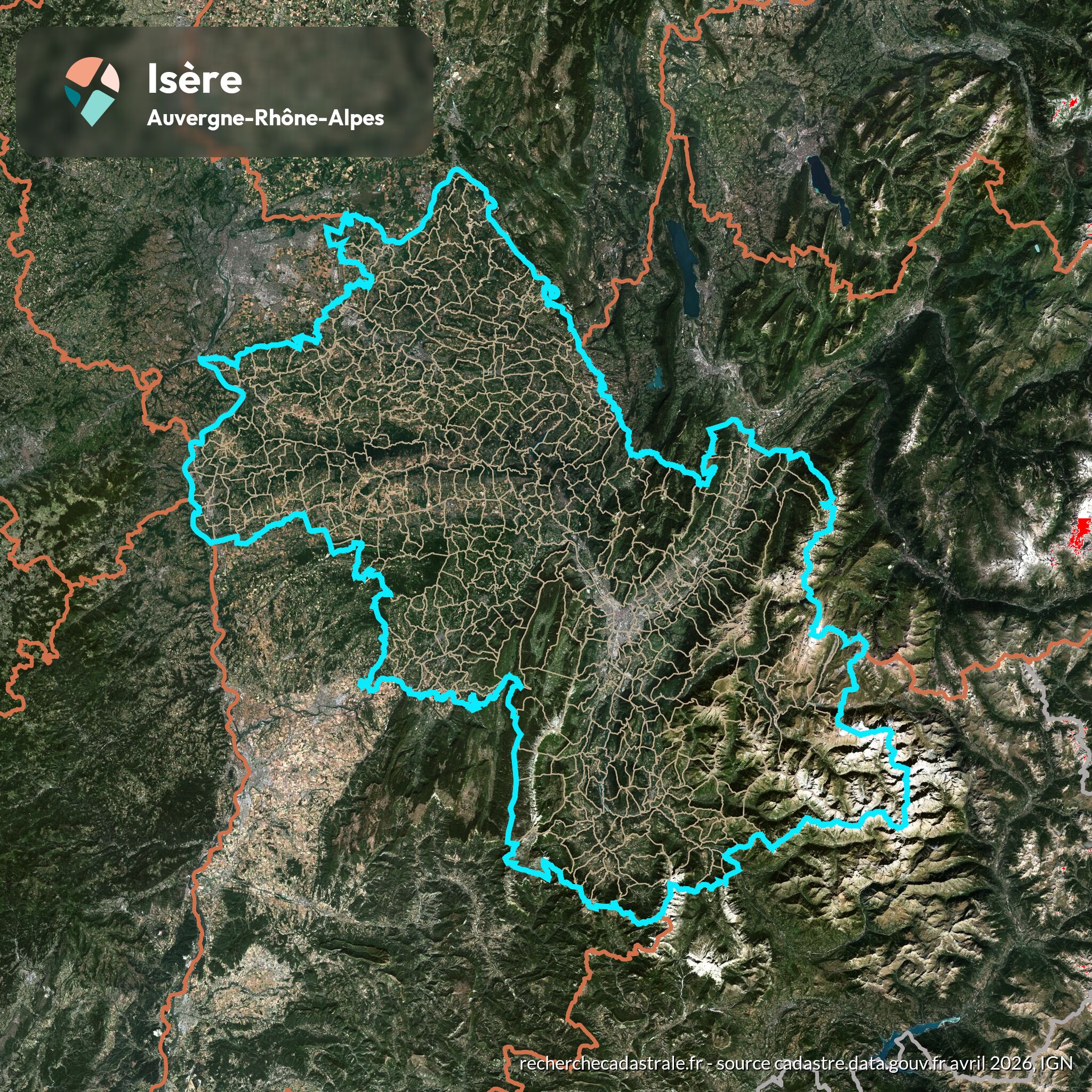 Cadastre Isère (Auvergne-Rhône-Alpes)