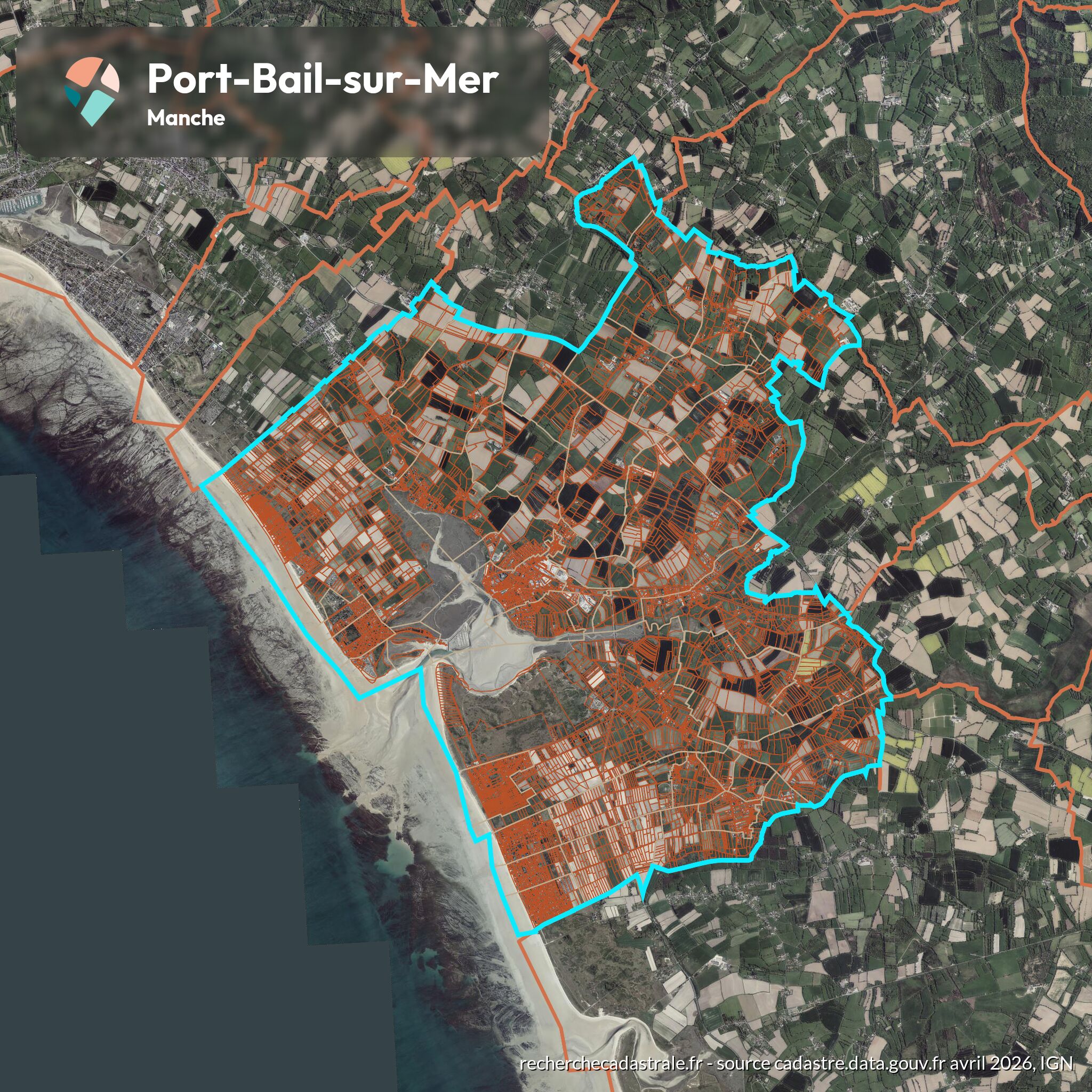 Cadastre Port-Bail-sur-Mer (50580)